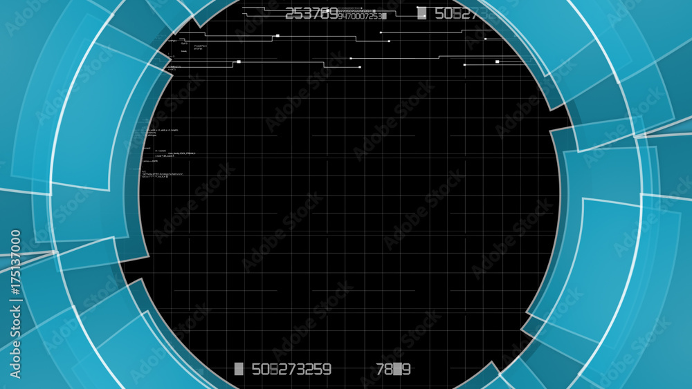 Futuristic Digital Scope Overlay 2 Stock Template | Adobe Stock