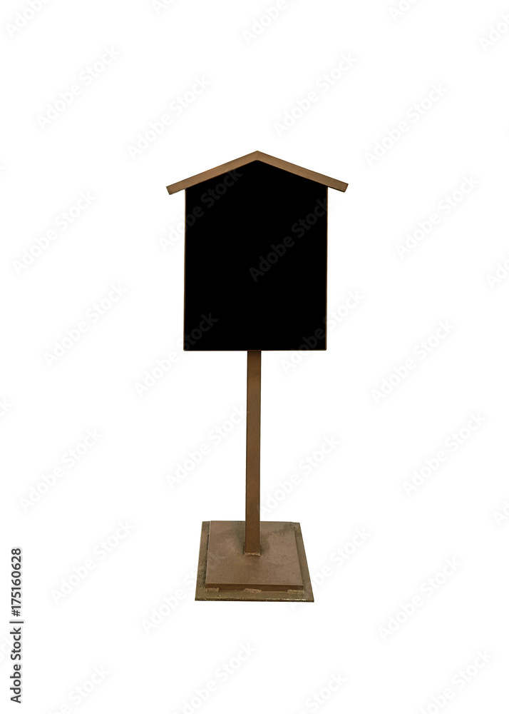 Blank written board and easel isolated on white background. Stock Photo ...