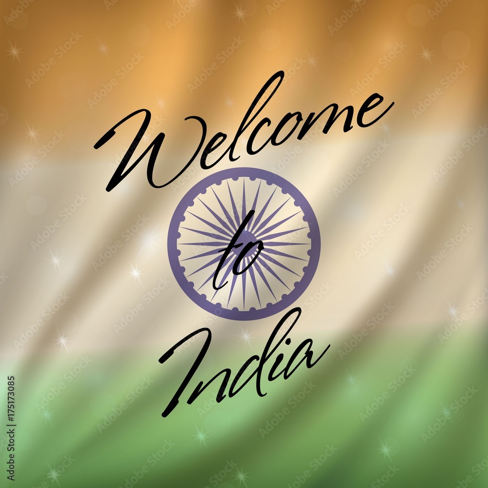 welcome to India background Stock Vector | Adobe Stock