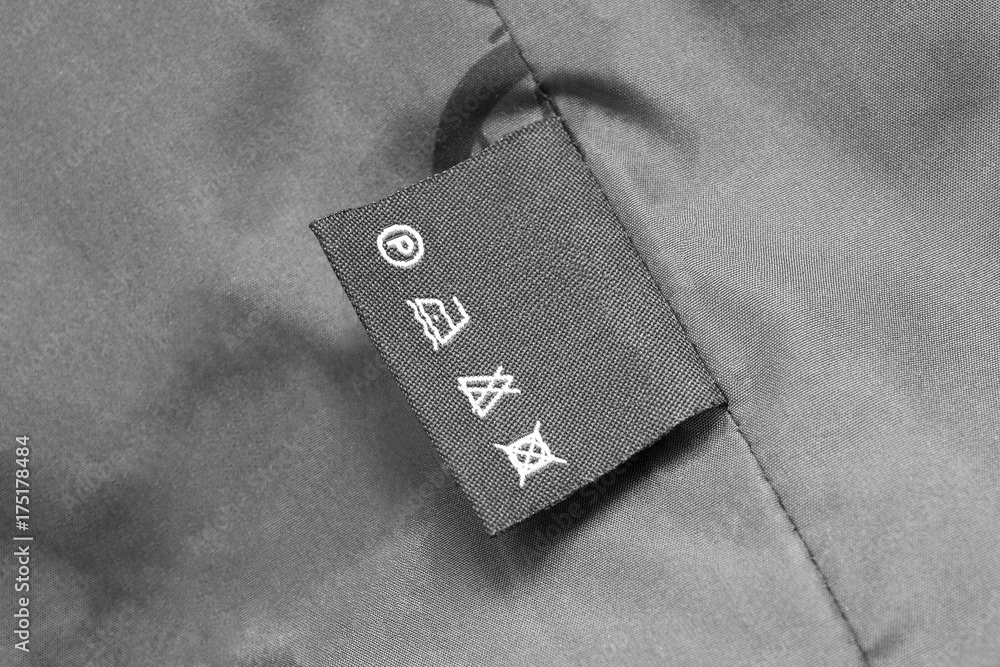 Washing instructions label Stock Photo | Adobe Stock