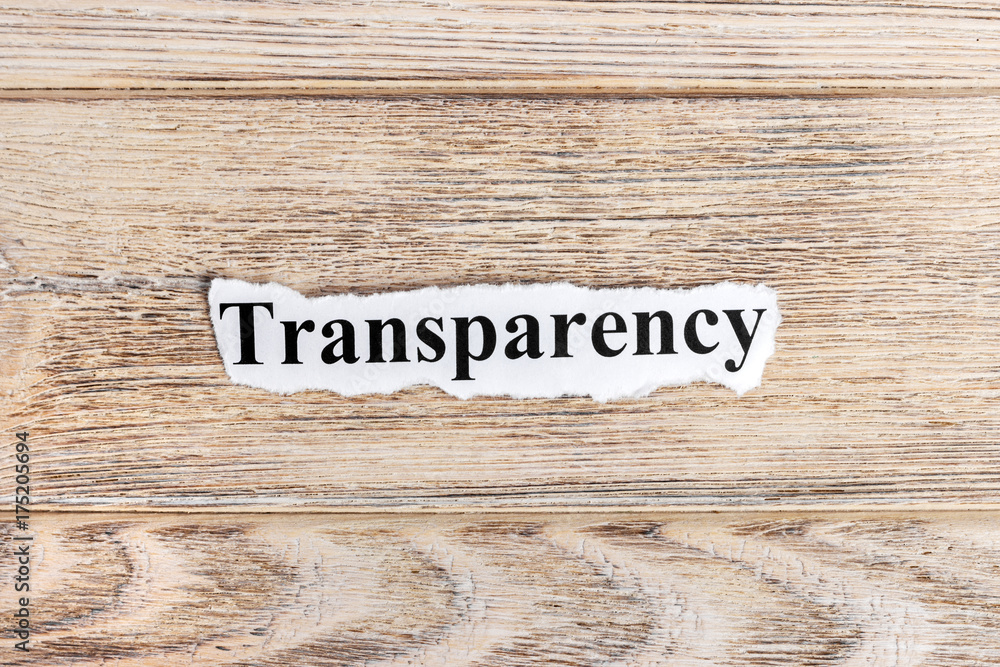 Transparency text on paper. Word Transparency on torn paper. Concept ...