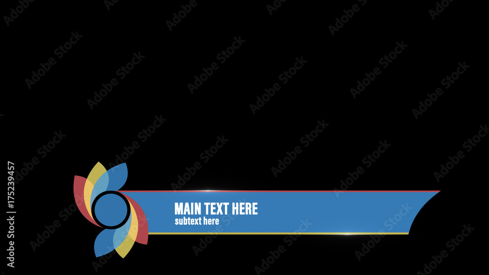 Simple Flower Lower Third Stock Template | Adobe Stock