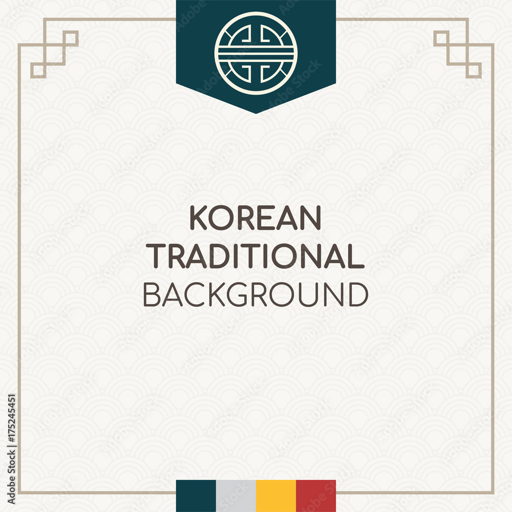 Korean traditional background vector illustration. Stock Vector | Adobe ...