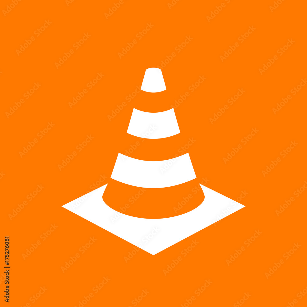 Safety traffic cone vector pictogram Stock Vector | Adobe Stock