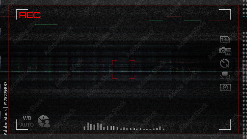 Camera LCD Overlay with Glitch 1 Stock Template | Adobe Stock