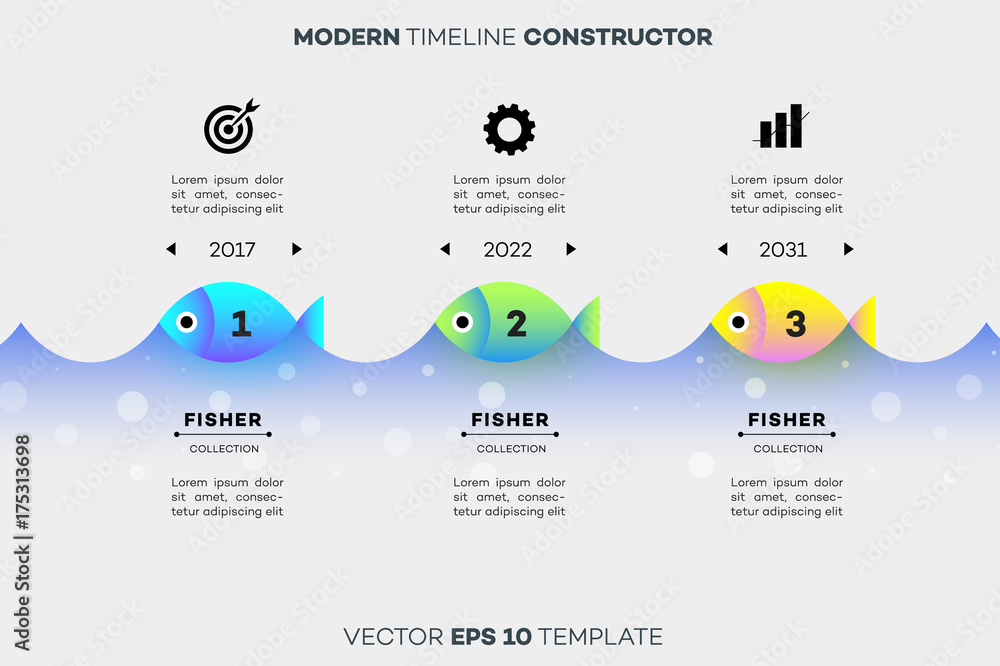 Modern Infographic Timeline Constructor For Fishing Industry ...
