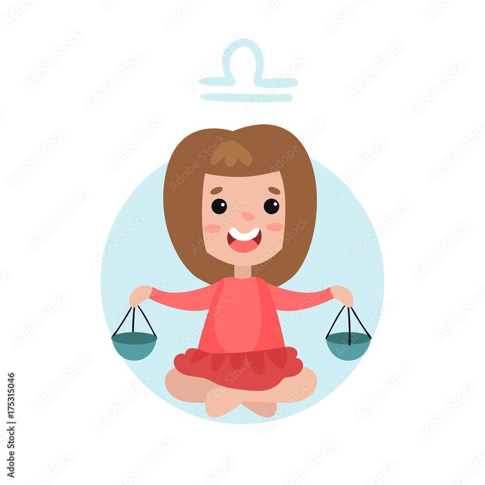 Sweet little girl as Libra astrological sign, horoscope zodiac ...
