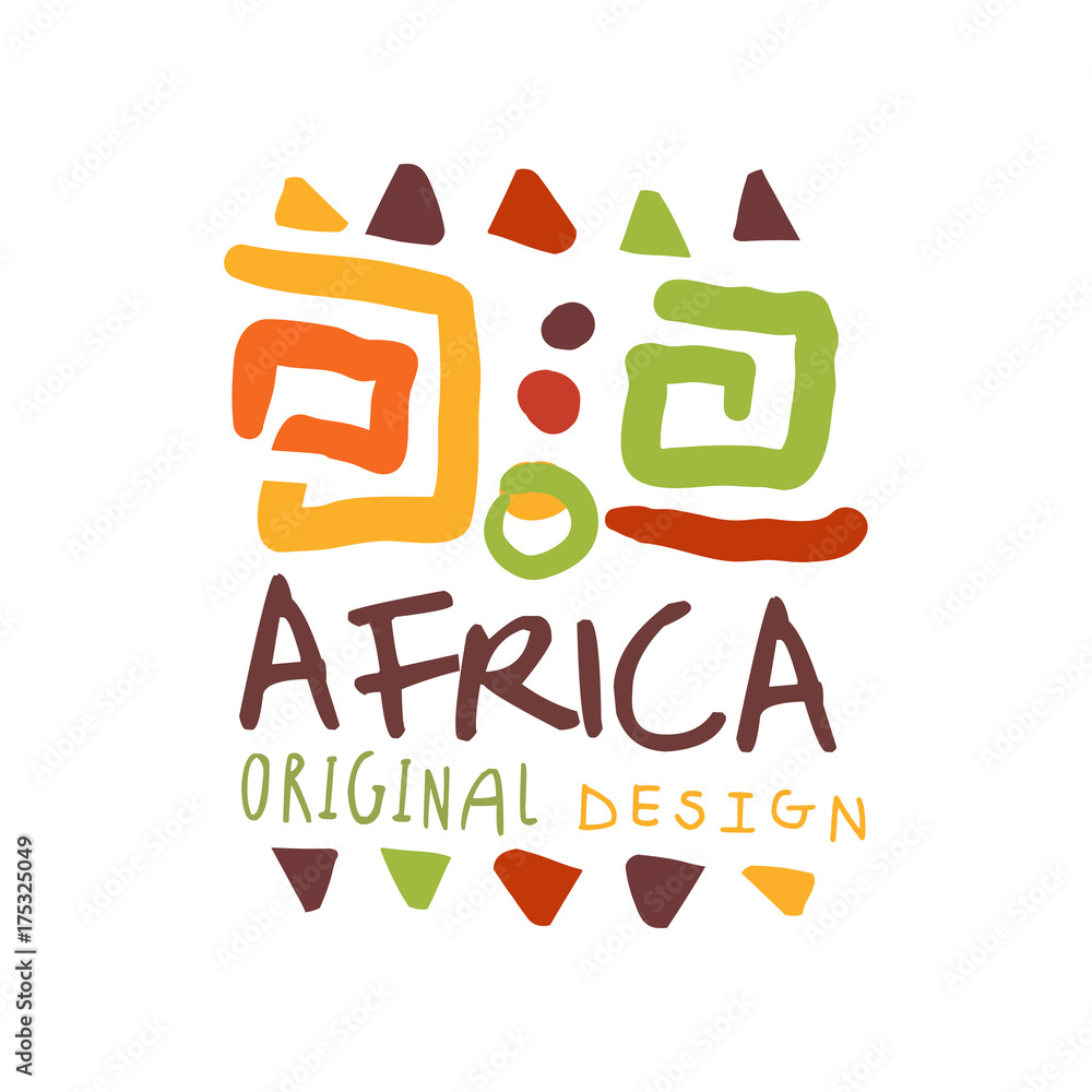 African style logo with ancient tribal symbols Stock Vector | Adobe Stock