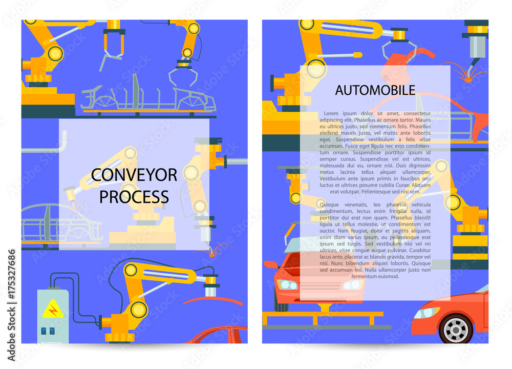 Car manufacturing process concept. Modern engineering systems ...