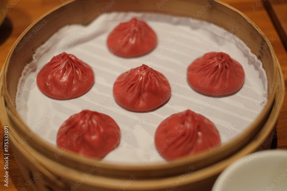 Xiao Long Pao in Bamboo Plate, Spicy Xiao Long Pao, chinese food Stock ...