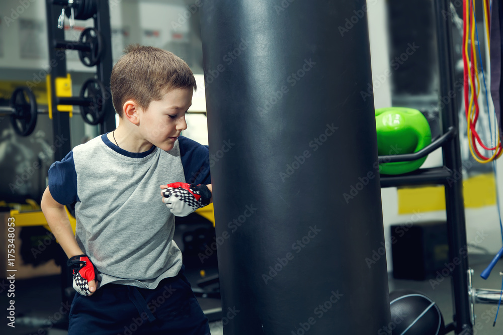 Boy boxer. Sport. Boy champion - boxing, fitness, Young boy standing by ...