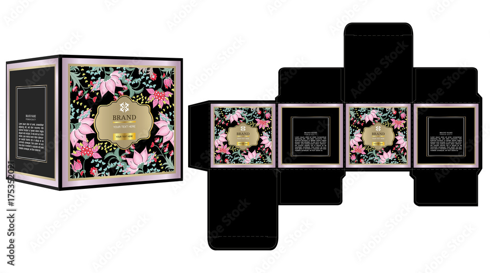 Packaging design, luxury box design template and mockup box ...