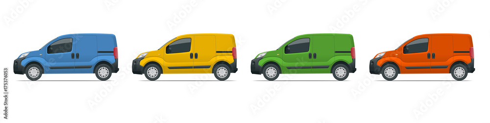 Small Van Car. Isolated car, template for car branding and advertising ...