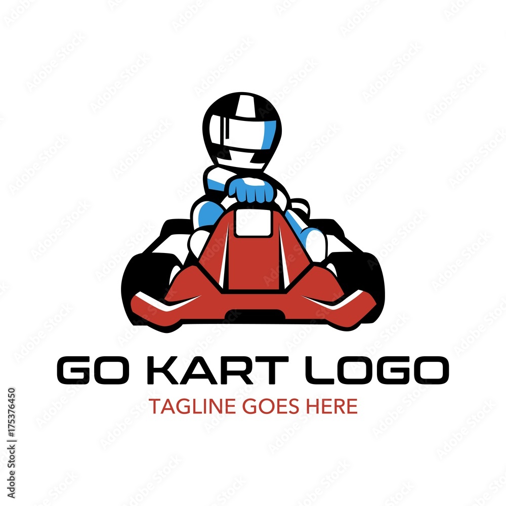 Go Kart Logo Illustration Stock Vector | Adobe Stock