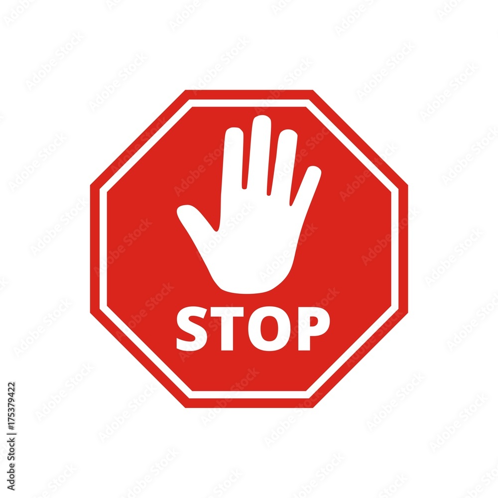 No entry sign, Stop icon Stock Vector | Adobe Stock