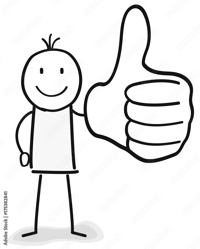 Daumen Hoch Figur Stock Vector | Adobe Stock