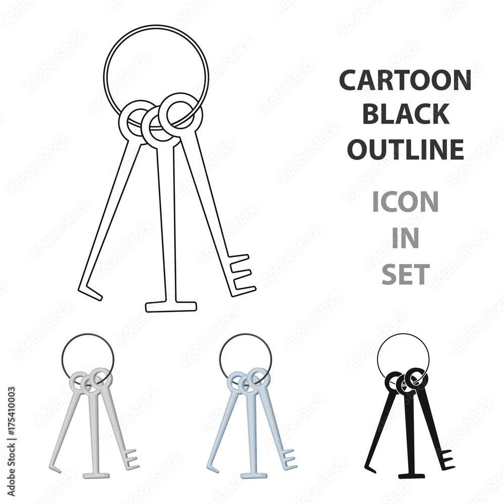 Hacker's lockpicks icon in cartoon style isolated on white background ...