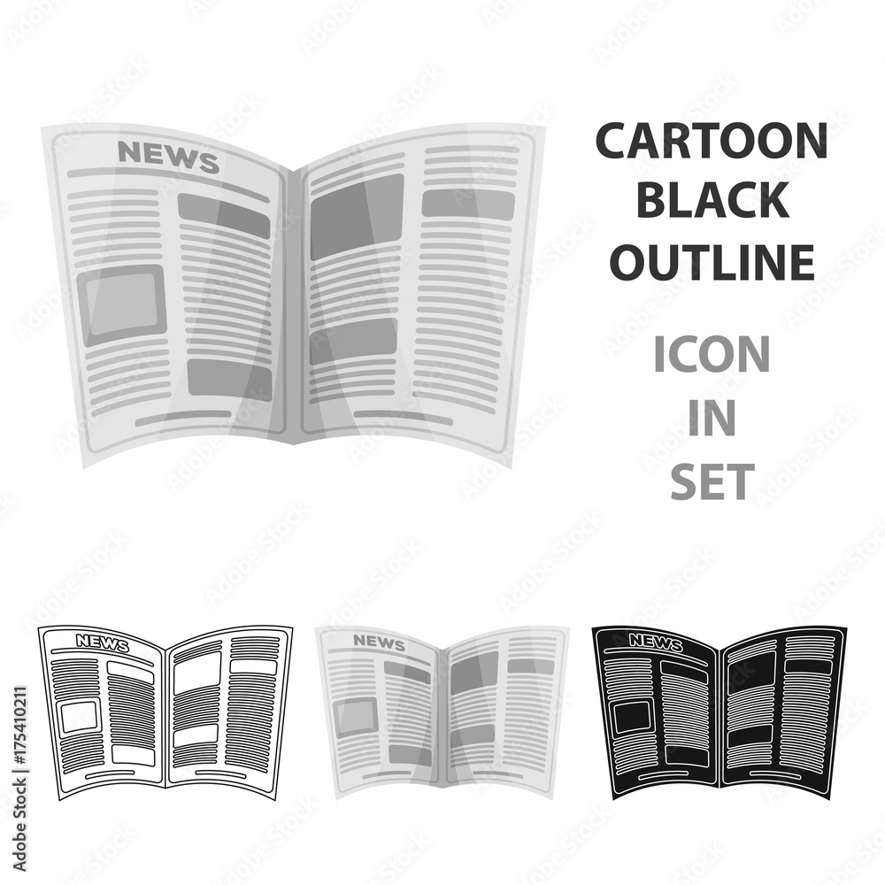 Newspaper.Old age single icon in cartoon style vector symbol stock ...