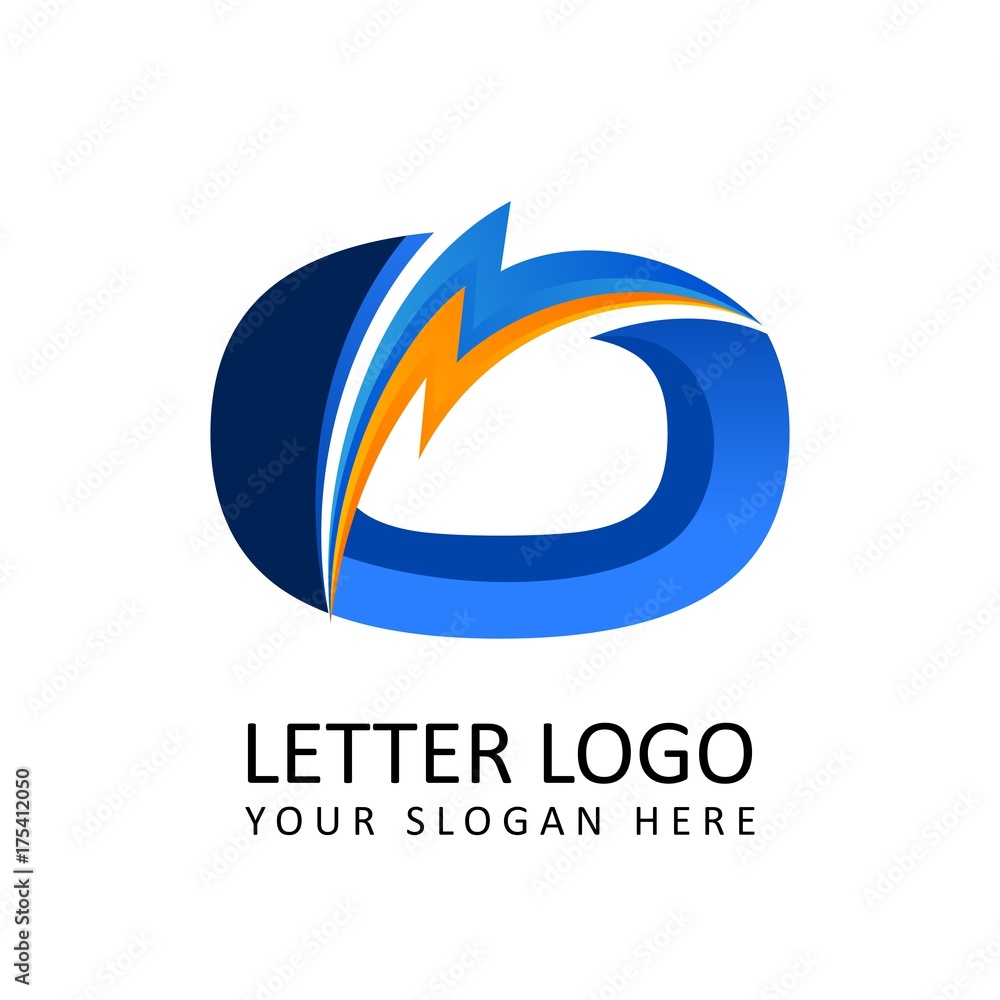 Letter o ELECTRICAL Alphabet Logo Stock Vector | Adobe Stock