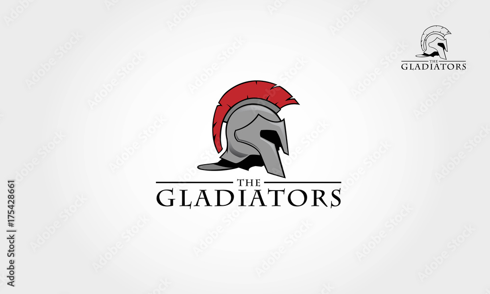 The Gladiators Vector Logo Illustration. It's a Roman soldier or ...