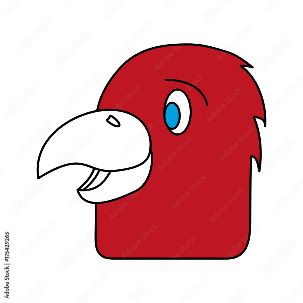happy bird face cartoon icon image vector illustration design Stock ...