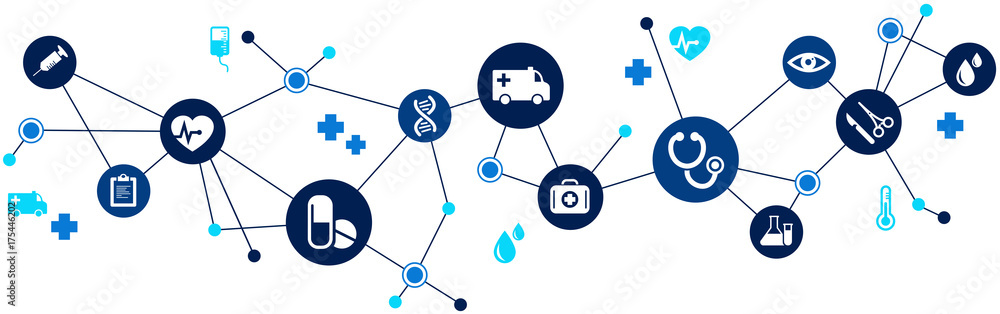 Interconnected healthcare concept Stock-Illustration | Adobe Stock