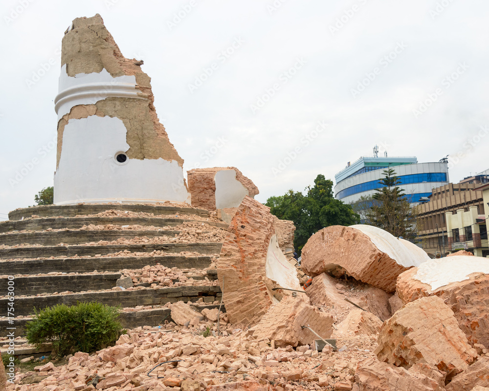 Aftermath of Nepal earthquake 2015, collapsed Dharhara tower in ...