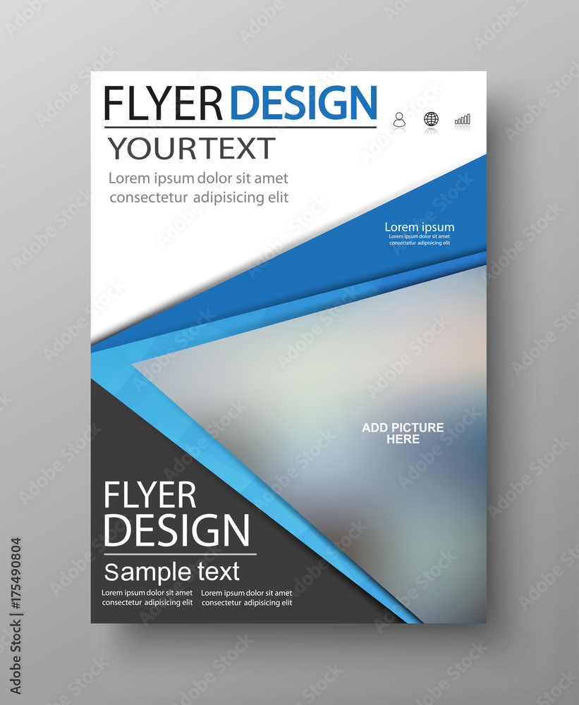 Business flyer Design. Can be used for art template design, list, front ...