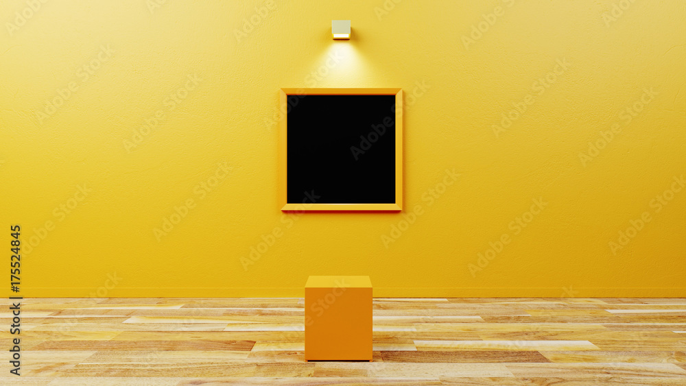 Empty museum with customizable copy space. Original design and 3d ...