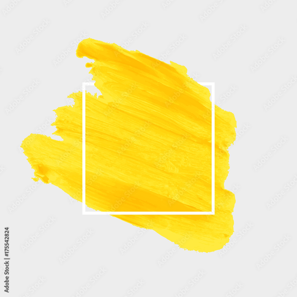 Logo brush painted textured watercolor art abstract background vector ...