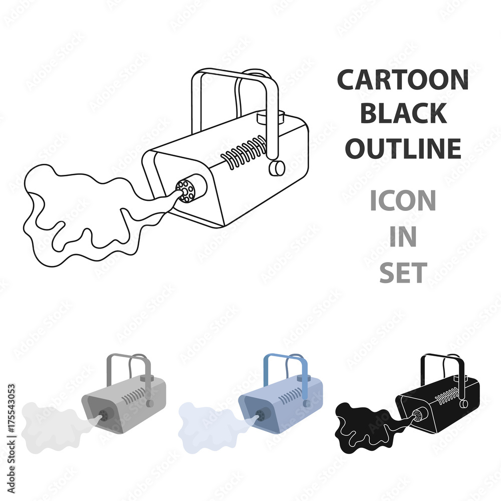 Fog machine icon in cartoon style isolated on white background. Event ...