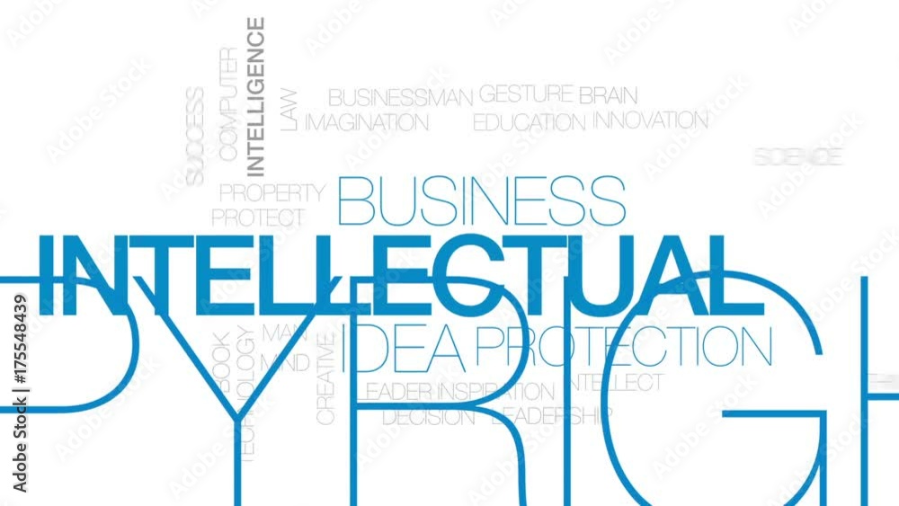 Intellectual animated word cloud, text design animation. Kinetic ...