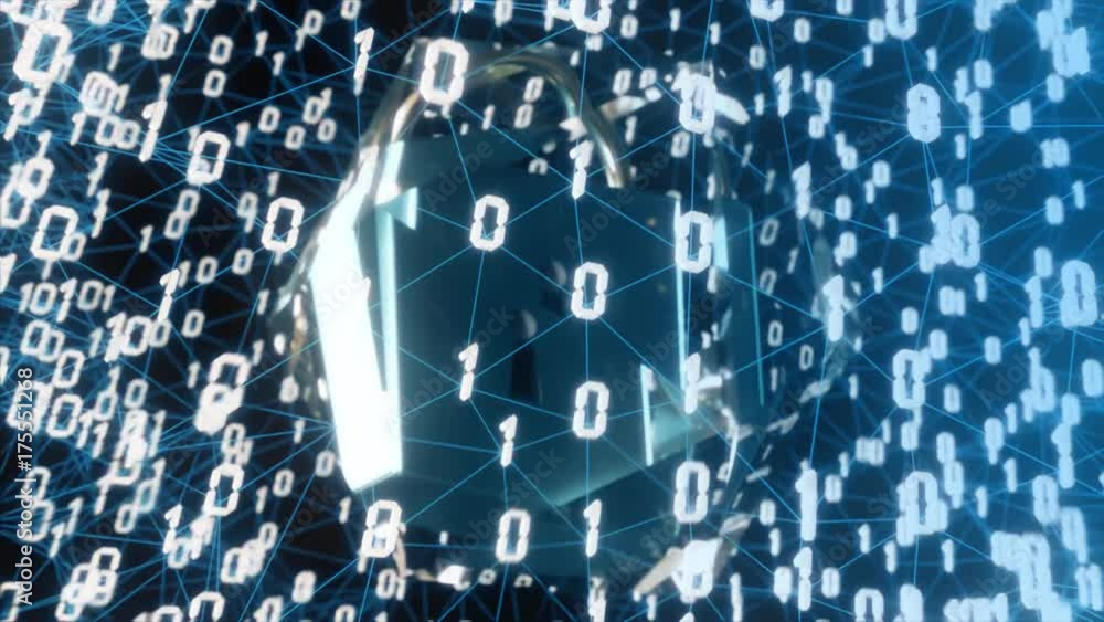 Seamless looping animation depicting the concept of cybersecurity ...