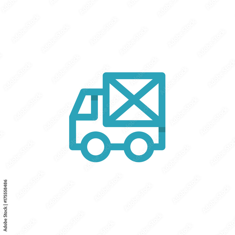 Car icon Mail envelope on the Back Logos vector style Single Line Stock ...