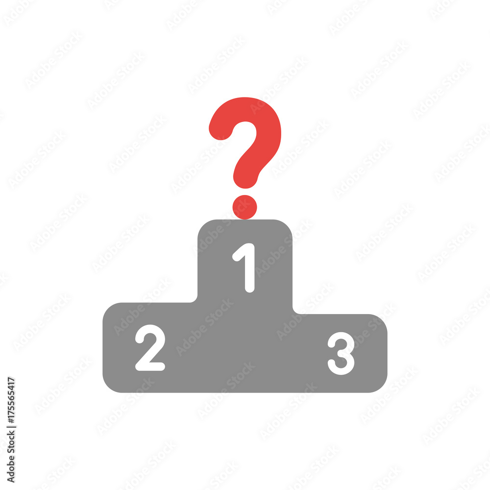 Flat design vector concept of podium for first, second and third places ...