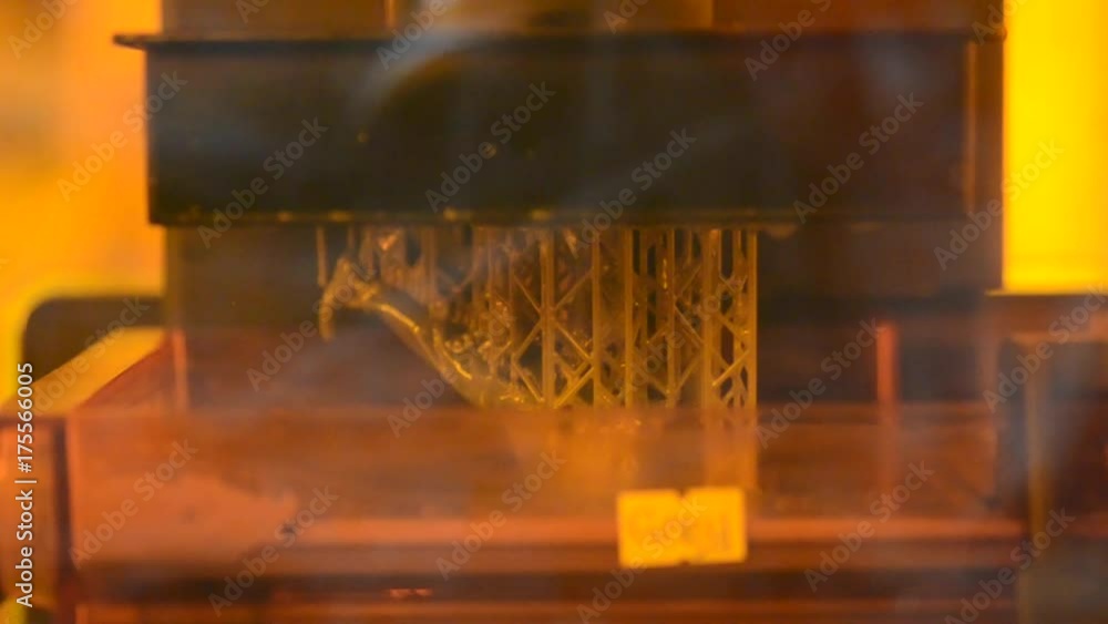 Stereolithography DPL 3d printer create detail and liquid drips ...