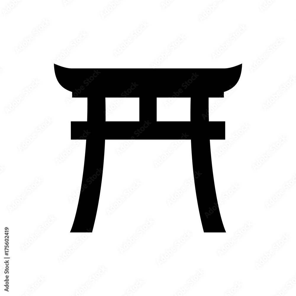 Japanese religion Shinto symbol. Religious sign. Vector illustration Stock Vector | Adobe Stock