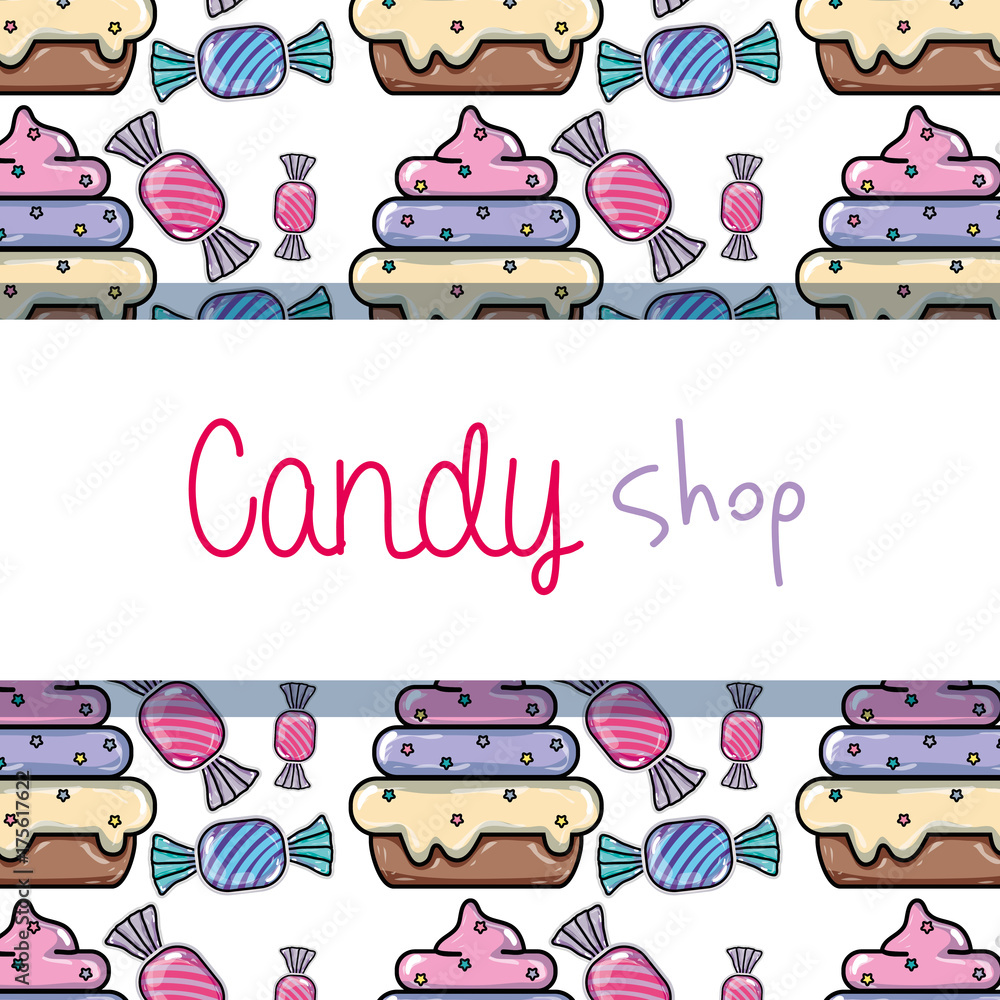 delicious sweet candy background design Stock 벡터 | Adobe Stock