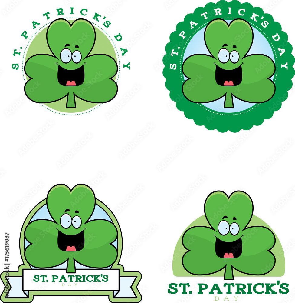 Cartoon Shamrock Graphic Stock Vector | Adobe Stock