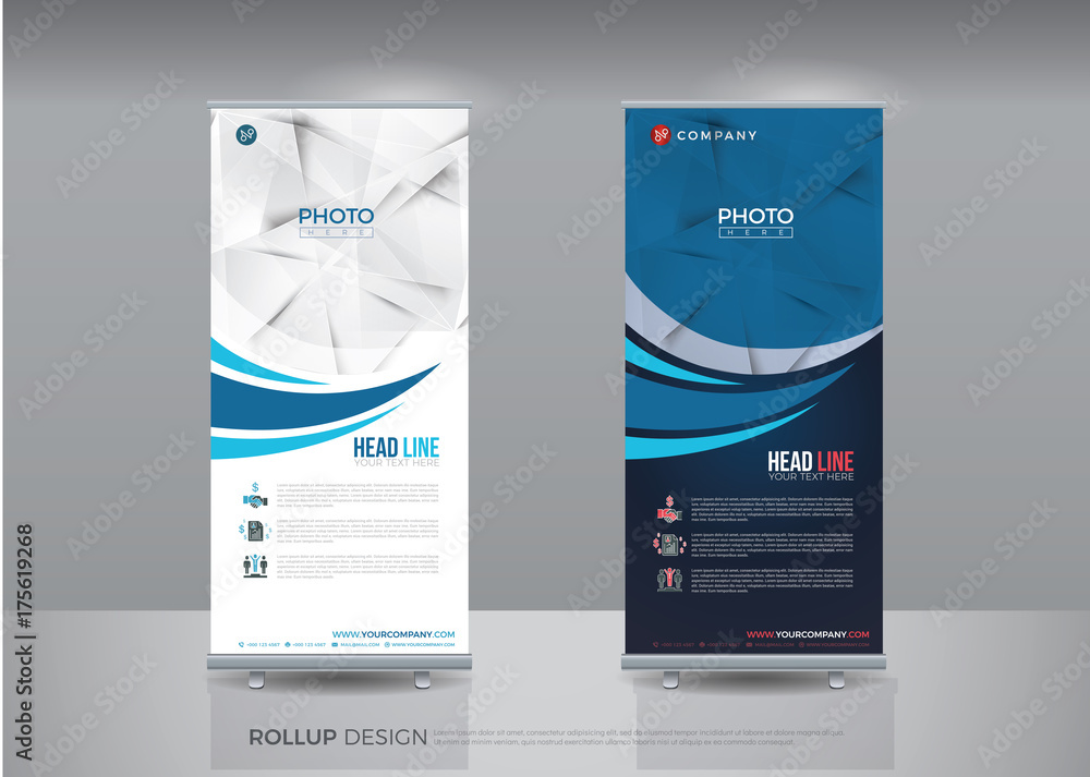 Business roll up for technology concept layout for business banner ...