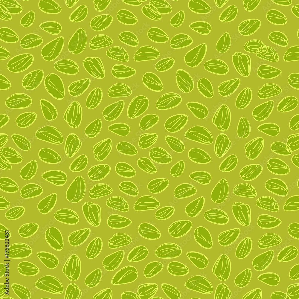 nature seamless texture with drawing pistachio kernels for your Stock ...
