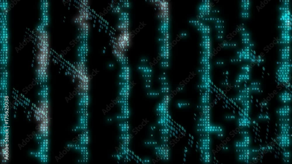 Vidéo Stock lines of code run from left to right and are reflected. the ...