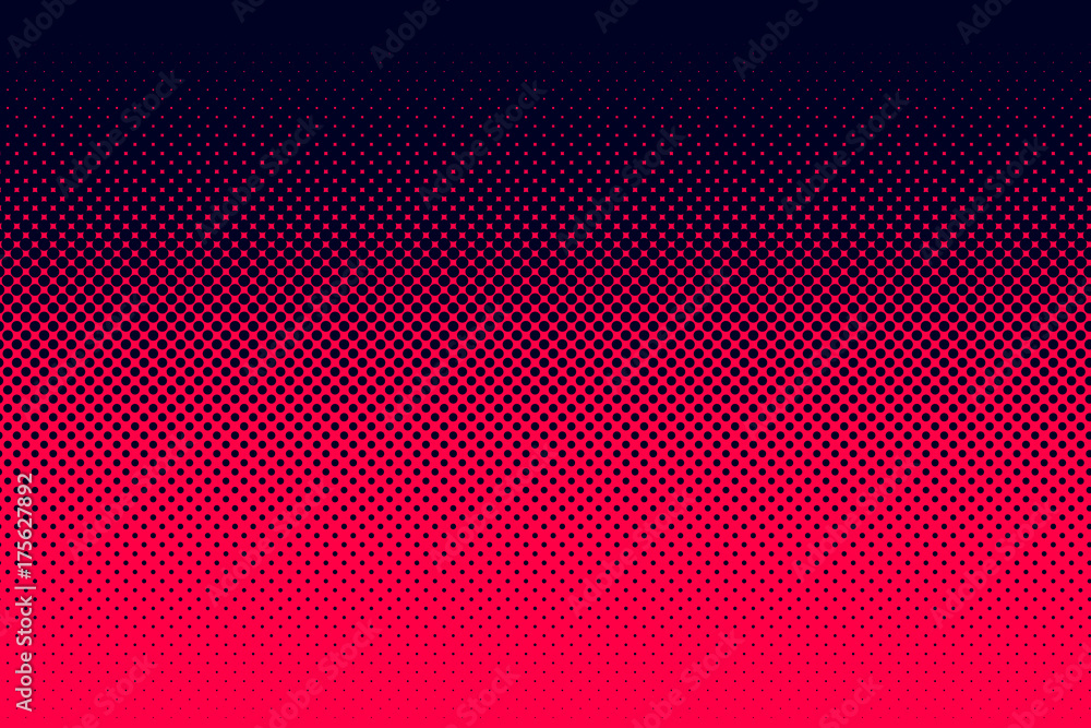 Gradient halftone dots background. Pop art template. Red texture ...