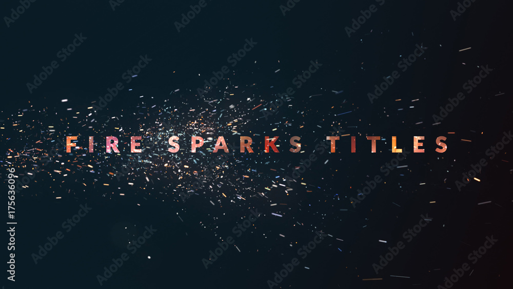 Fire Sparks Titles Stock Template | Adobe Stock