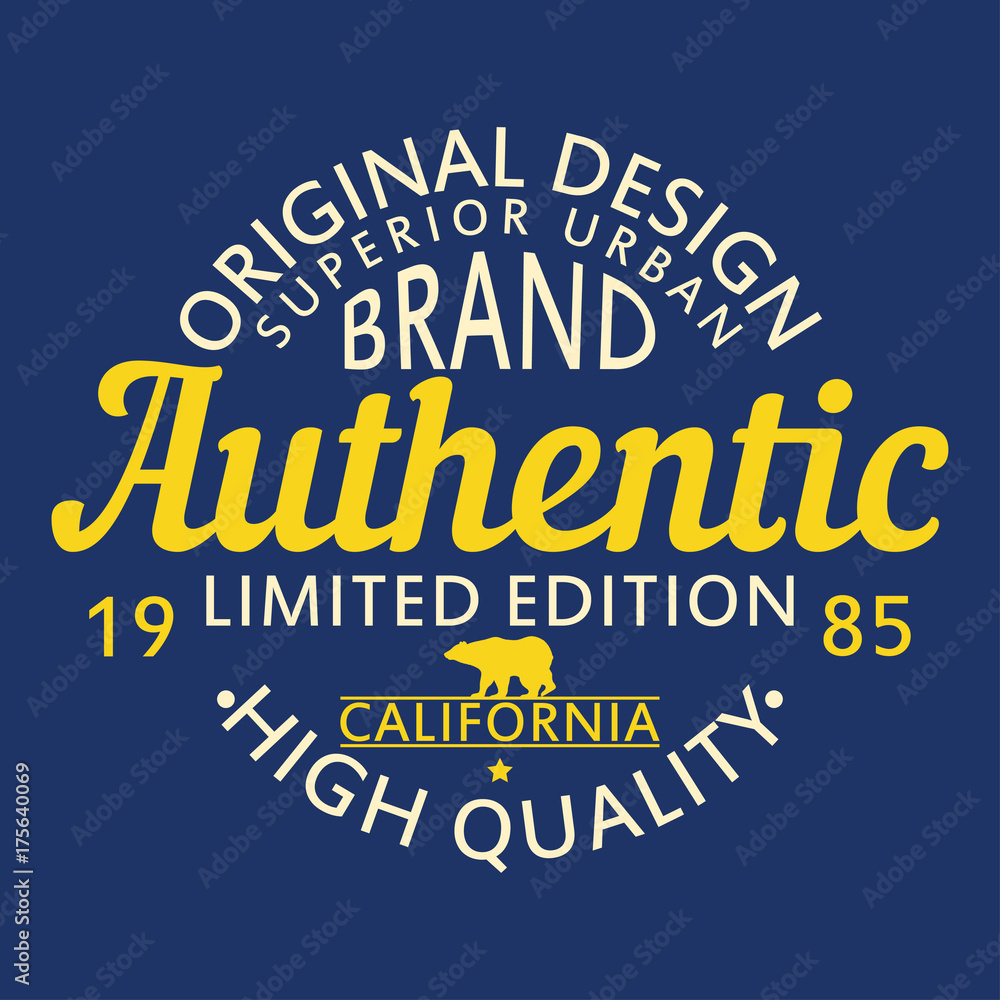 Authentic original design for clothing, superior urban brand graphic ...