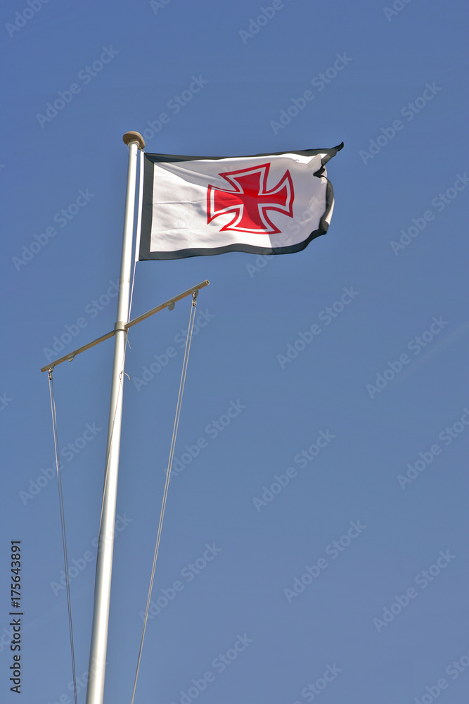 Flag with Logo of the Germany Sea Rescue (German Maritime Rescue ...