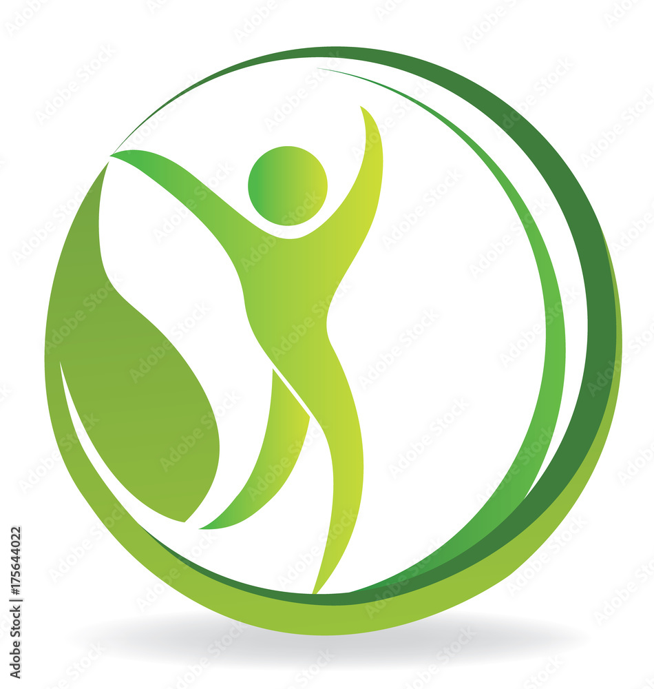 Logo health nature people symbol Stock Vector | Adobe Stock