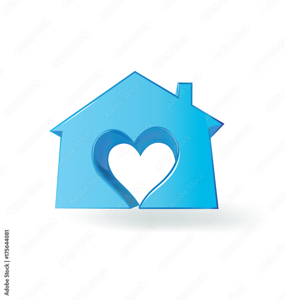 House Heart Vector Graphic