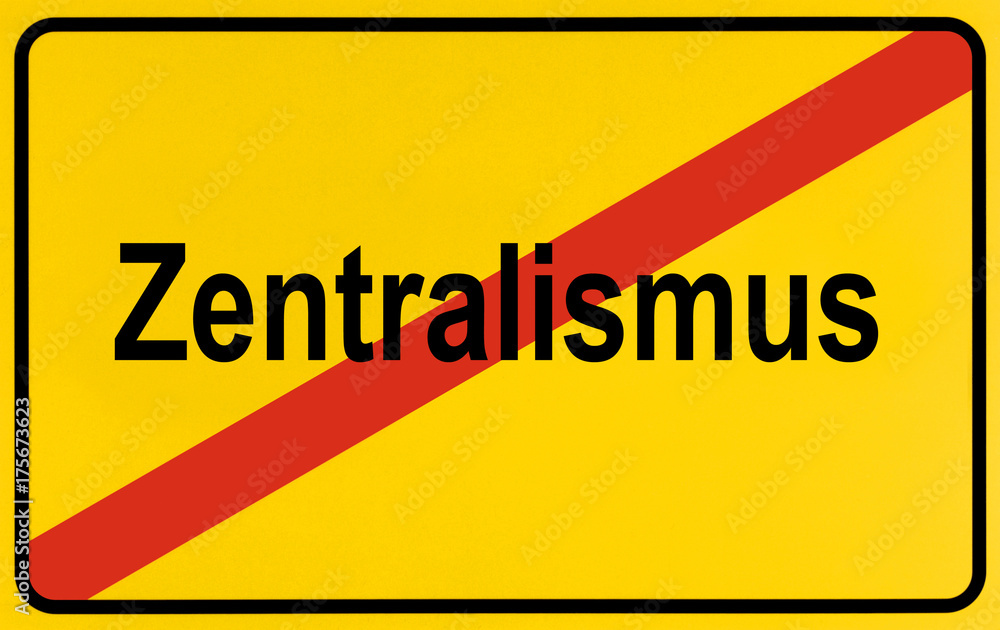 German city limits sign symbolising end of centralism Stock Photo ...