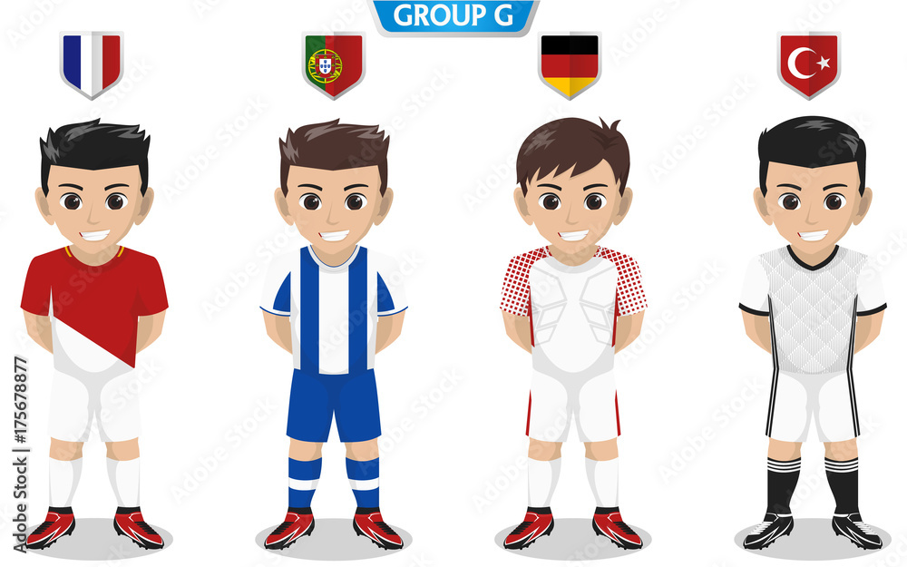 Vector Character of Football / Soccer Team for European Championship ...